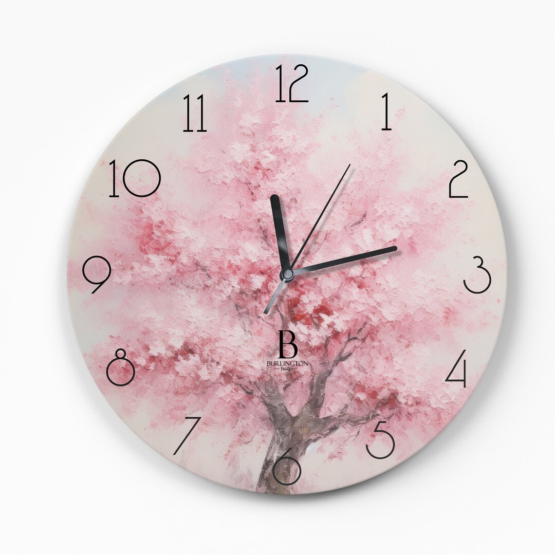 Clock With Design Options Nature Theme Wall Clock Unique Wall Clock ...