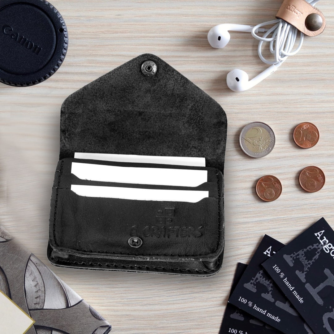 100% Full Grain Leather Card Holder - Etsy