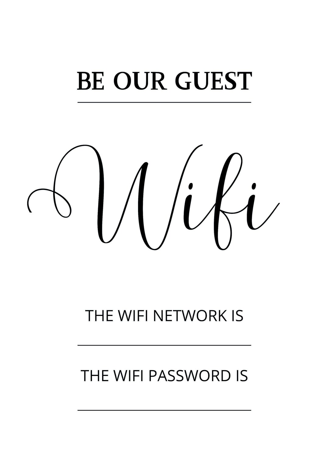 Wifi Password Art for Home, Digital Print, Home Decor Printables - Etsy