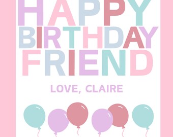 Personalized Happy Birthday Sticker Pack - Etsy