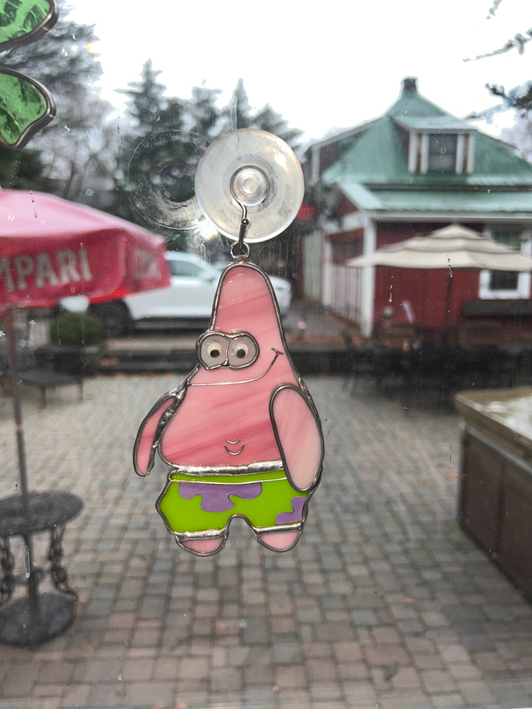 Stained Glass Patrick Star Suncatcher - Etsy