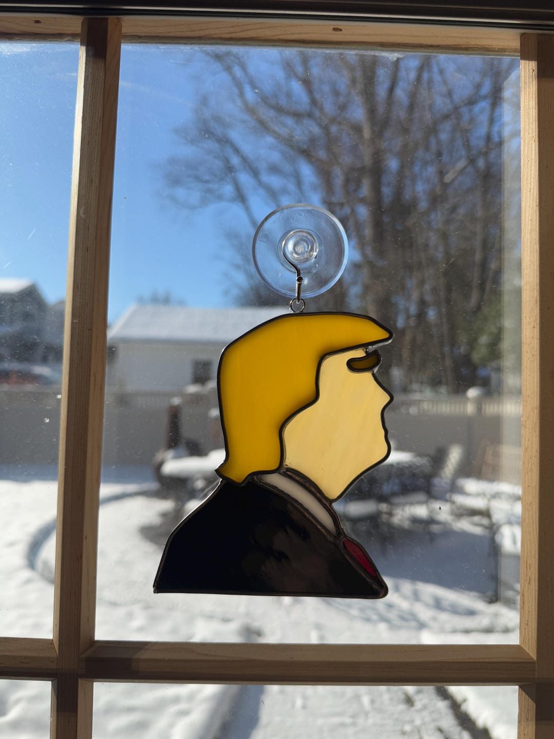 Stained Glass Donald Trump Suncatcher - Etsy
