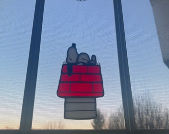 Stained Glass Snoopy Night Light - Etsy