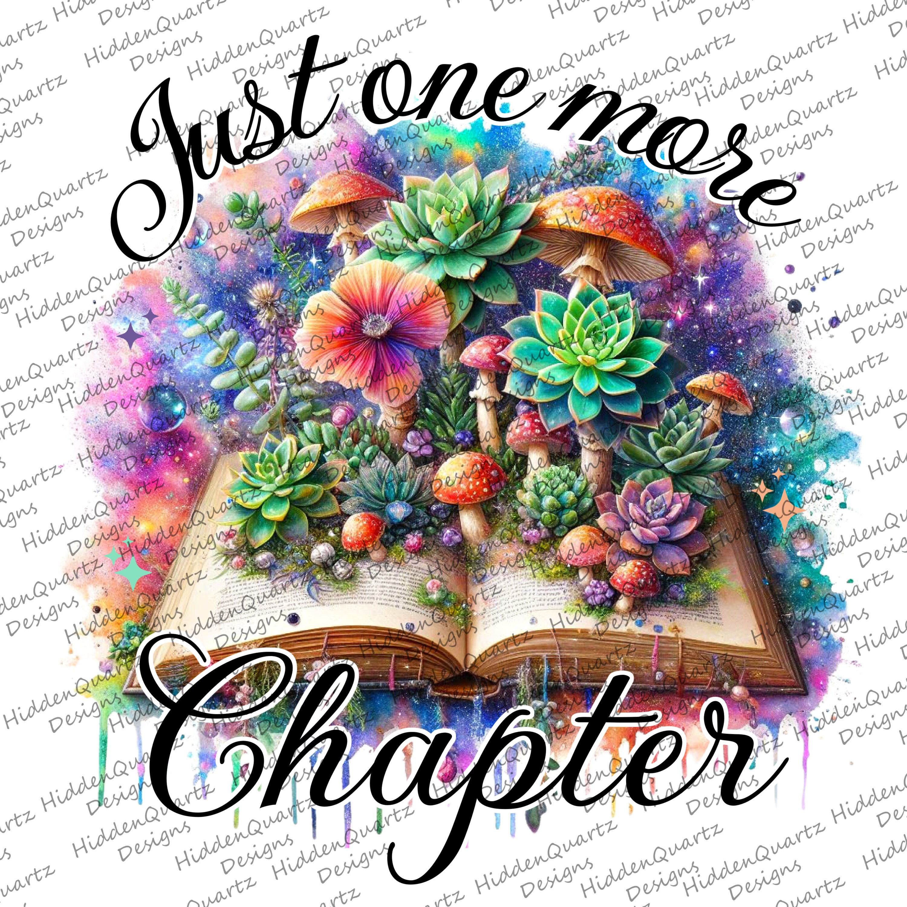 Book Succulents PNG, One More Chapter Sublimation Designs, Reading ...