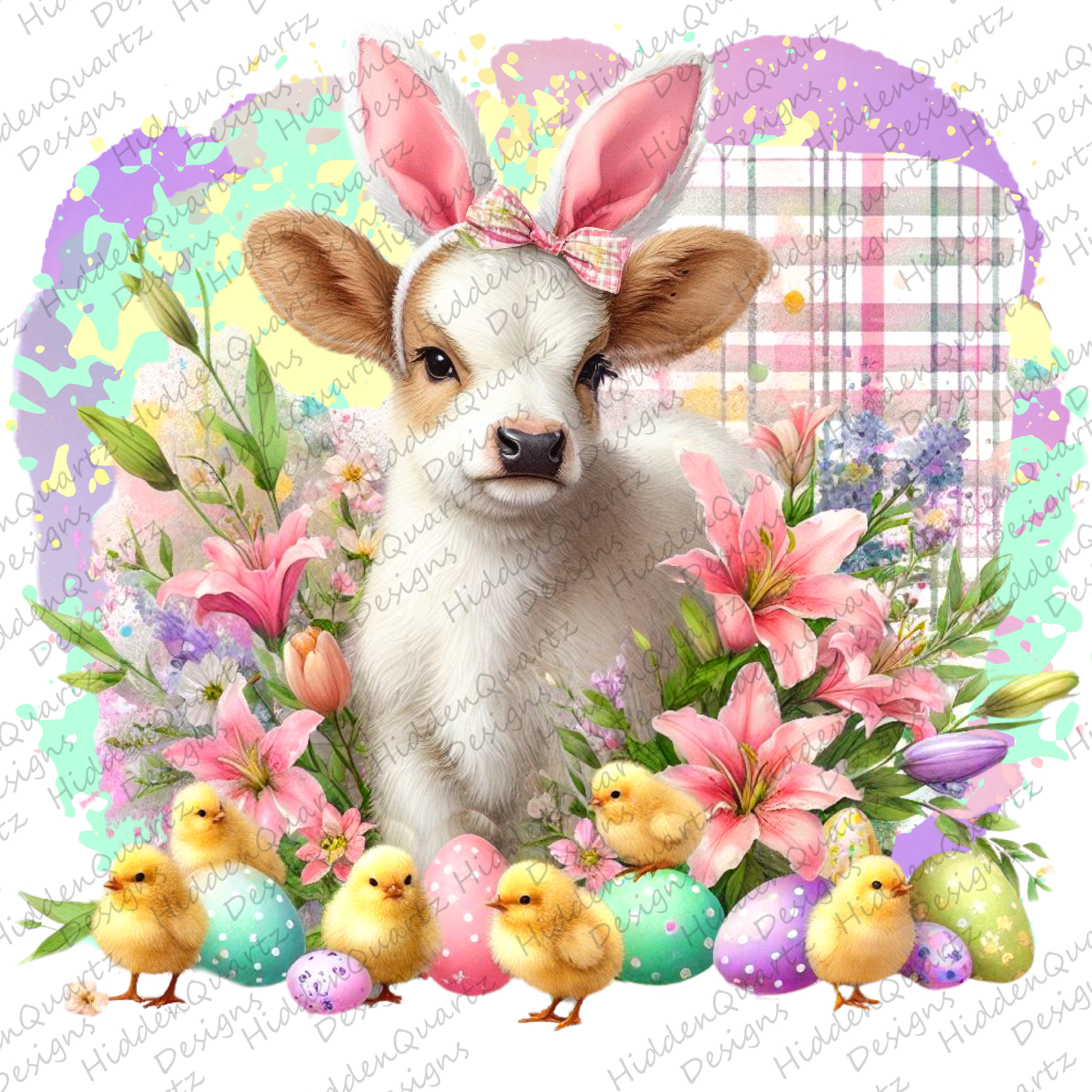 Easter Cow Heifer PNG, Easter Cow Sublimation Designs, Cow Clip Art ...