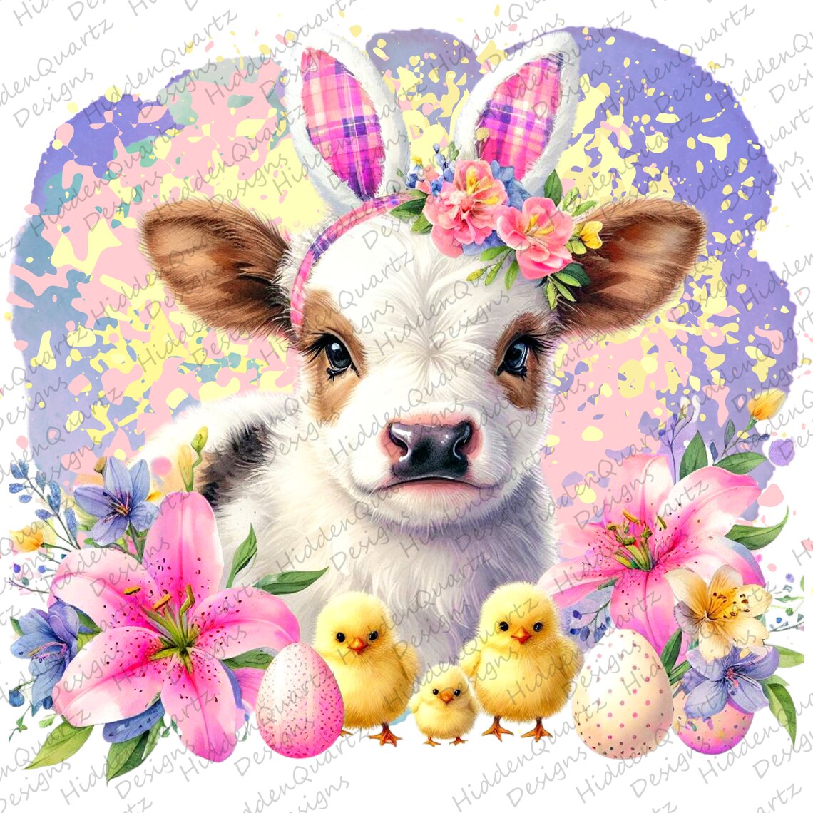 Easter Cow Heifer PNG, Easter Cute Cow Sublimation Designs, Cow Clip ...