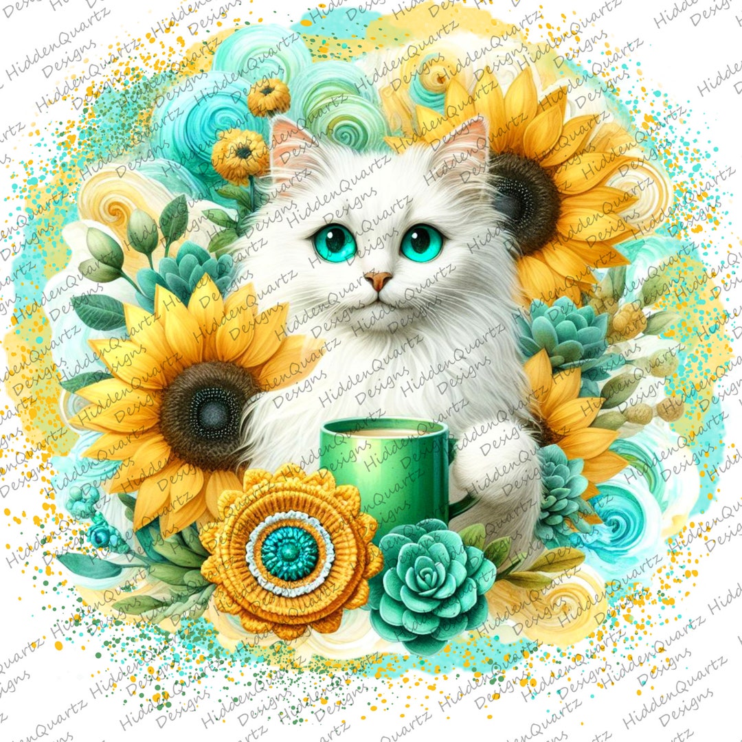 Cat Coffee PNG, Cat Image Designs, Coffee Digital Design, Clip Art ...