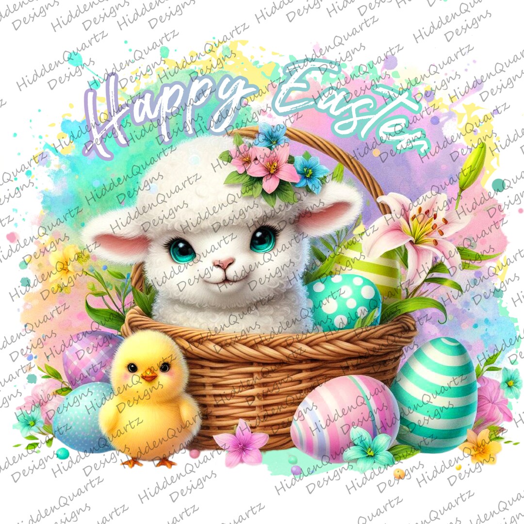Easter Lamb PNG, Easter Sublimation Designs, Lamb Clip Art, Easter ...
