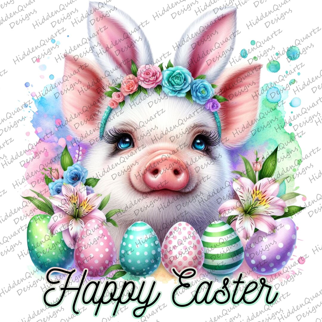 Pig PNG, Easter Pig Sublimation Designs, Pig Clip Art Downloads File ...