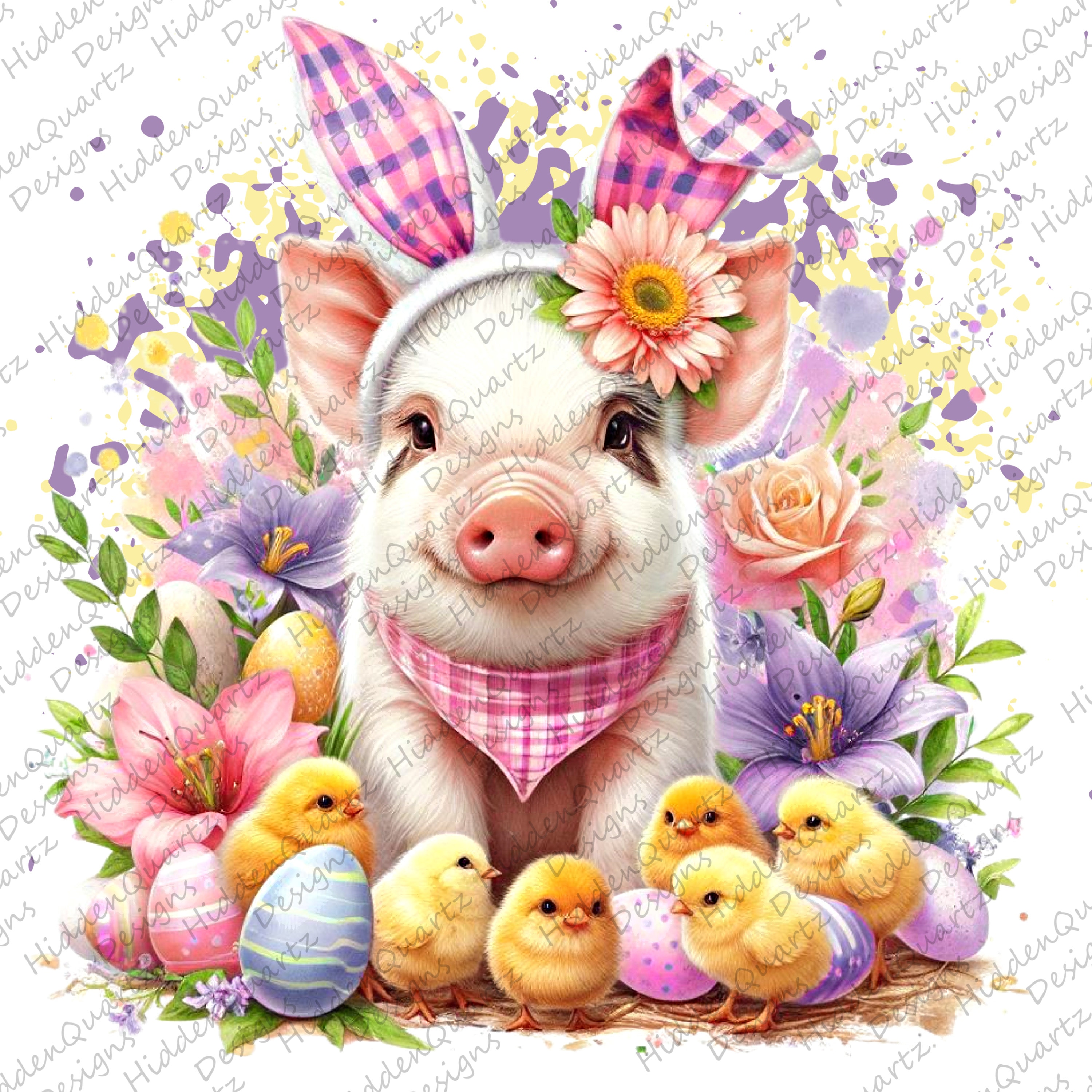 Pig PNG, Easter Pig Sublimation Designs, Pig Clip Art Downloads File ...