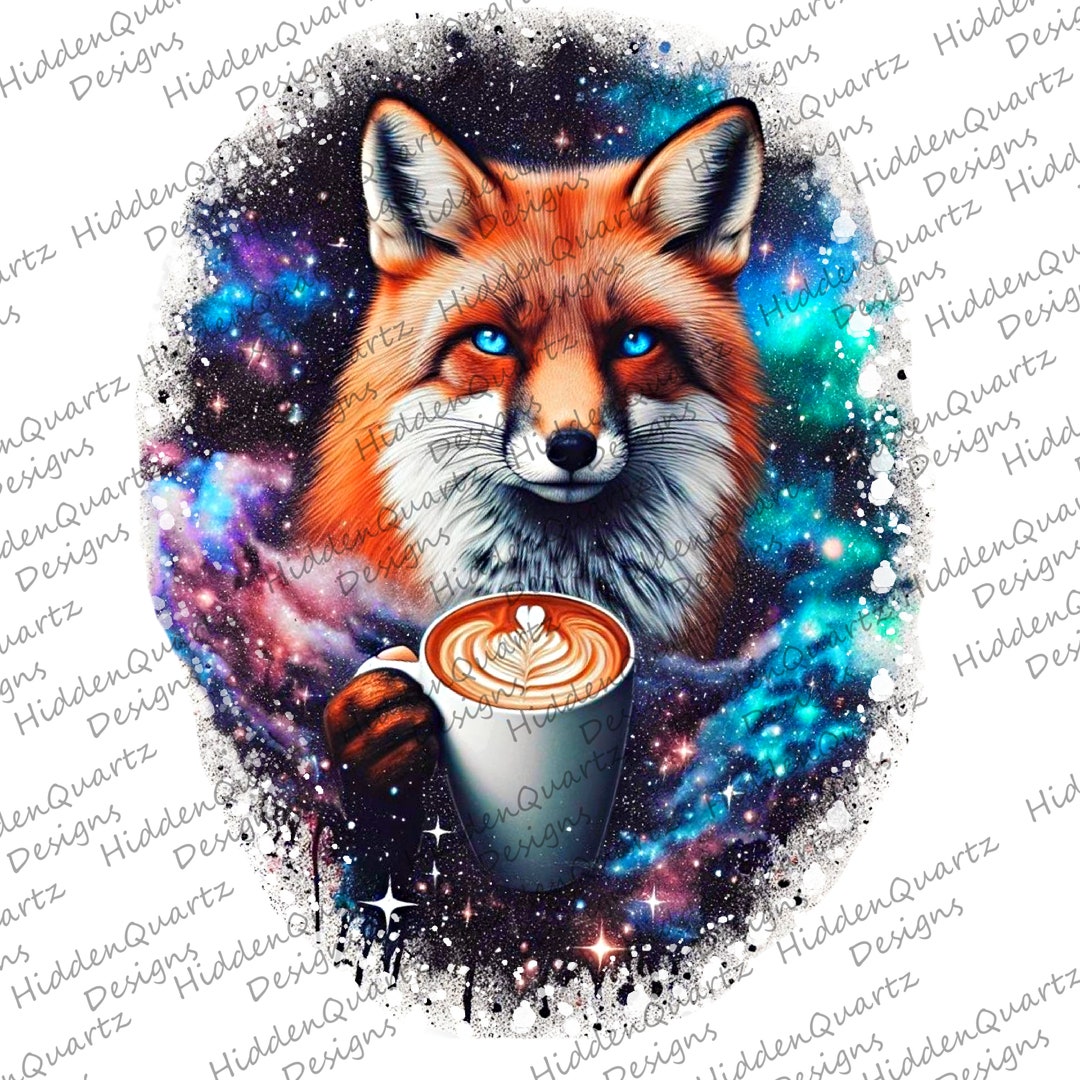 Fox Coffee PNG, Fox Image Designs, Coffee Digital Design, Clip Art ...
