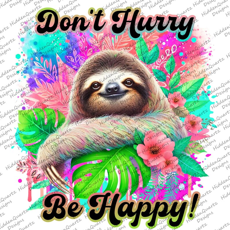Sloth PNG, Sloth Pun Image Designs, Sloth Happy Digital Design, Clip ...