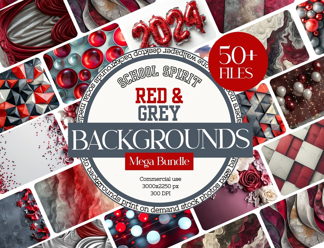 Graduation Digital Backgrounds Bundle, Photoshop Backgrounds, Red ...