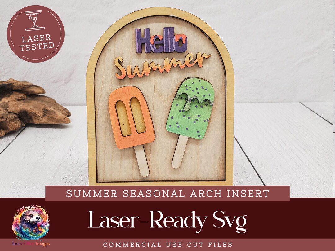 Hello Summer Cut File, Boho Arched Frame Interchangeable Sign ...