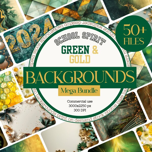 Green and Gold Backdrop - Etsy