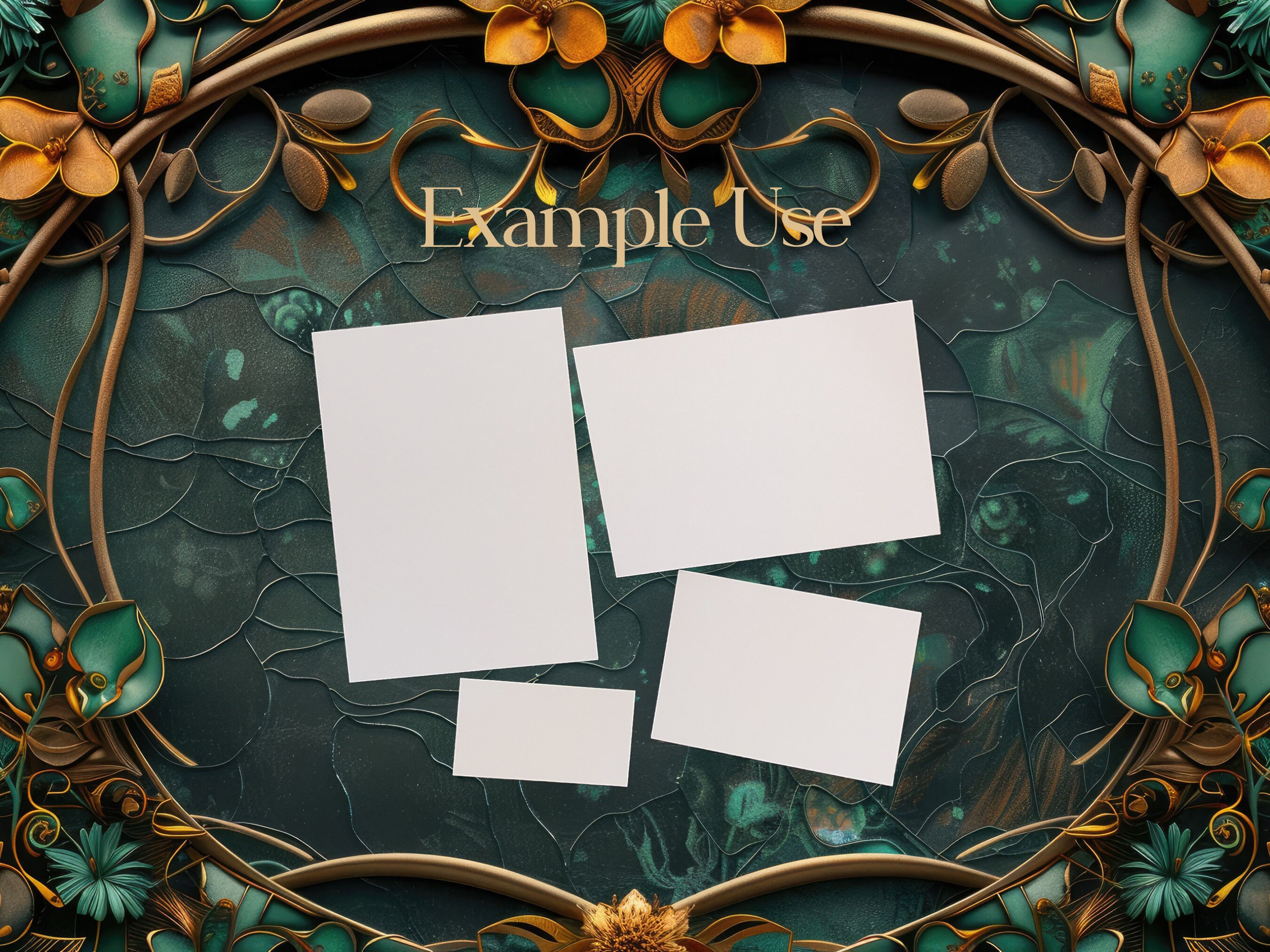 Mockup Background Dark Bundle, Art Nouveau Style Backgrounds, Flatlay ...