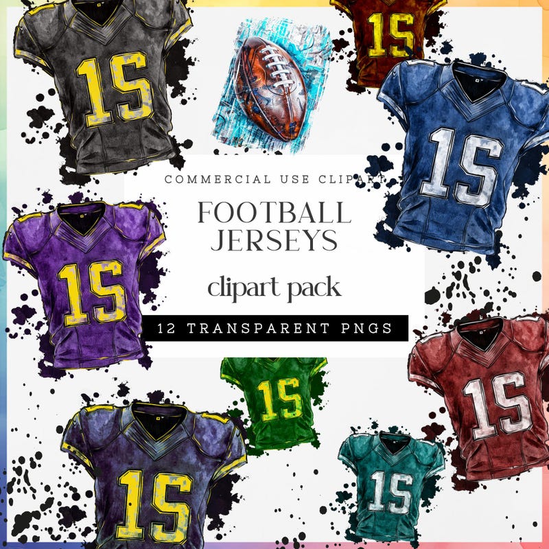 Football Clipart - Etsy