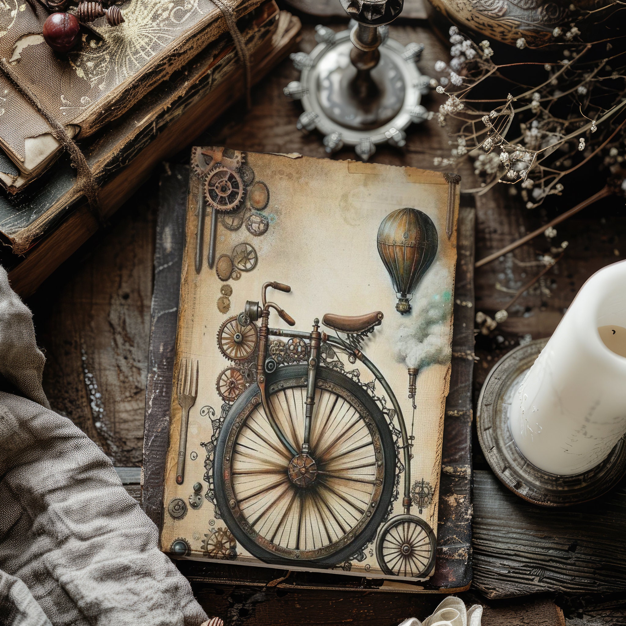 Junk Journal Mockup Psd, Notebook Mockup Smart Object, Fantasy Mockup ...