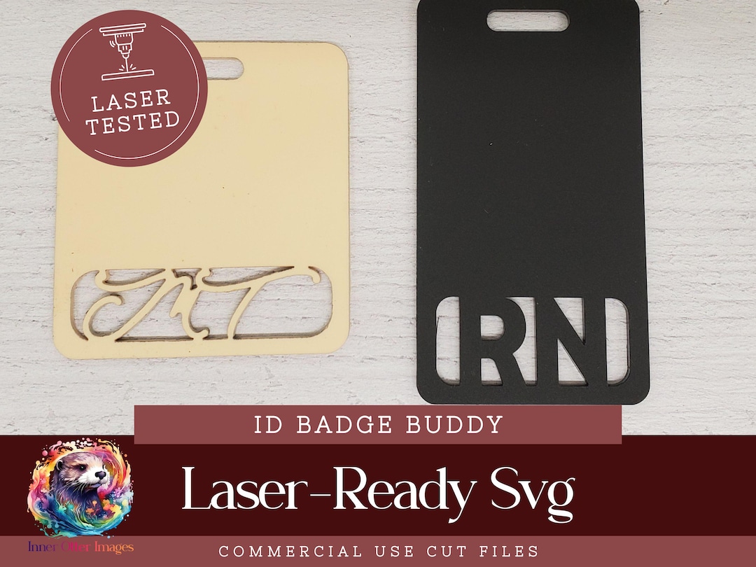 Badge Buddy SVG, Teacher Badge Laser Cut File, Customizable Badge ...