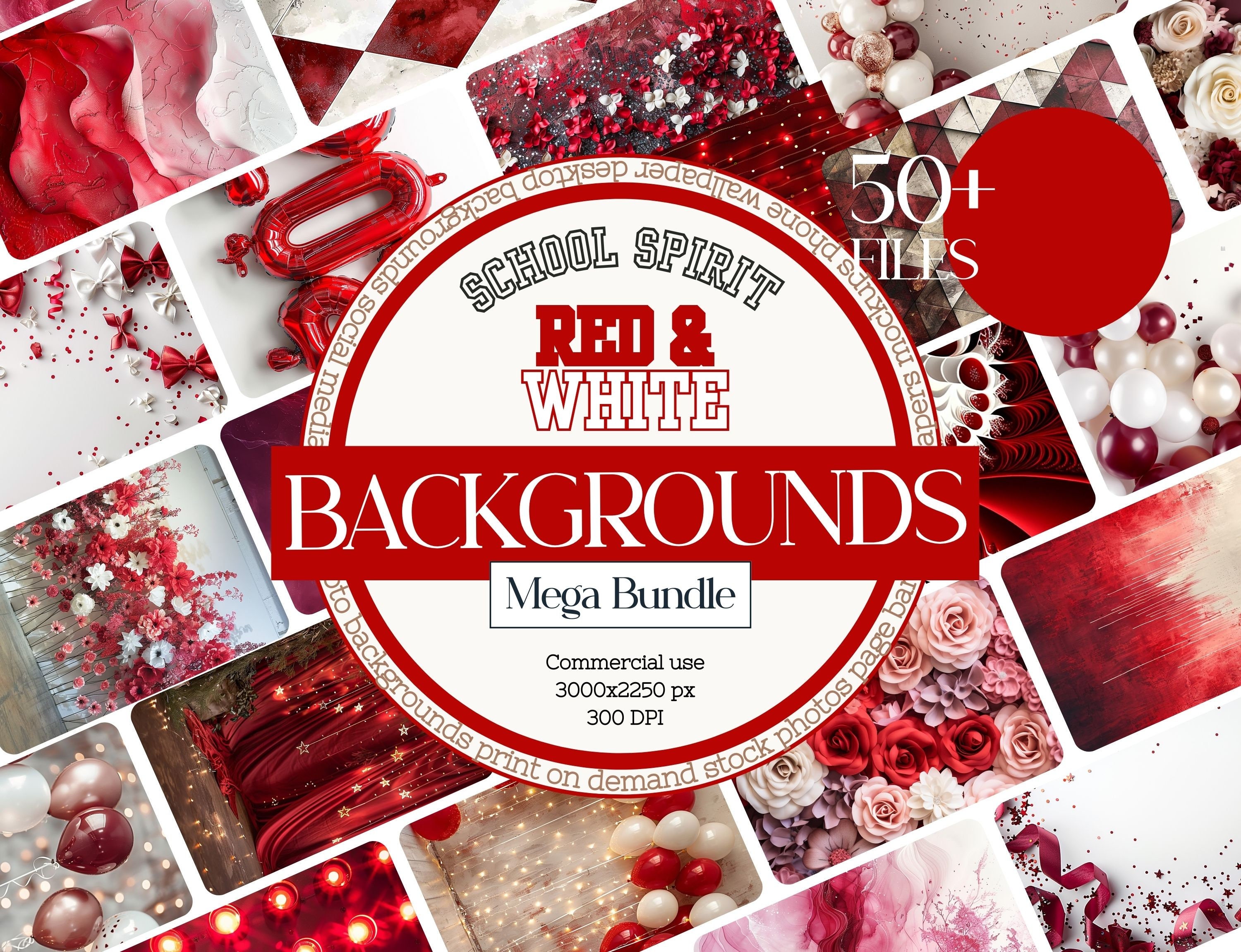 Graduation Digital Backgrounds Bundle, Social Media Photoshop ...