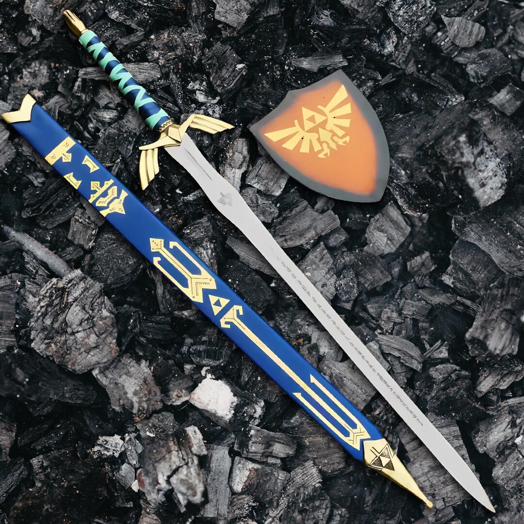 Custom Zelda Sword With Shield & Scabbard Best Gift for Fathers Day ...