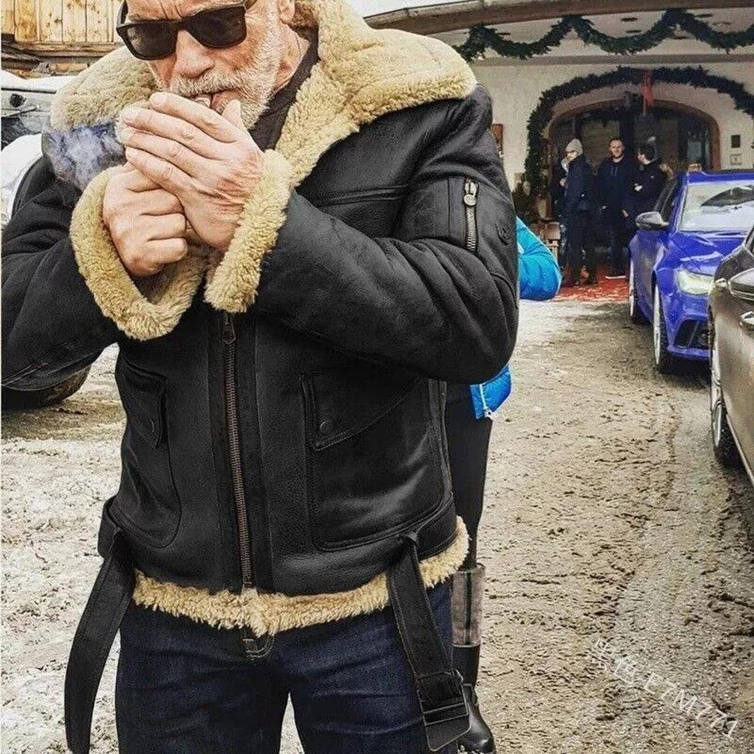 Mens Jacket Brown B3 Jacket Bomber Jacket Jacket RAF Jacket Aviator ...