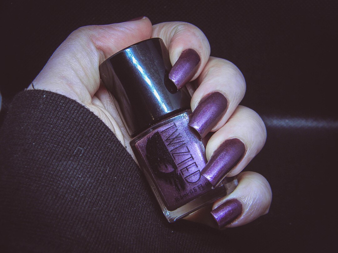 The Nightmare - Purple Pink Shimmer Custom Nail Polish Cruelty Free - Etsy