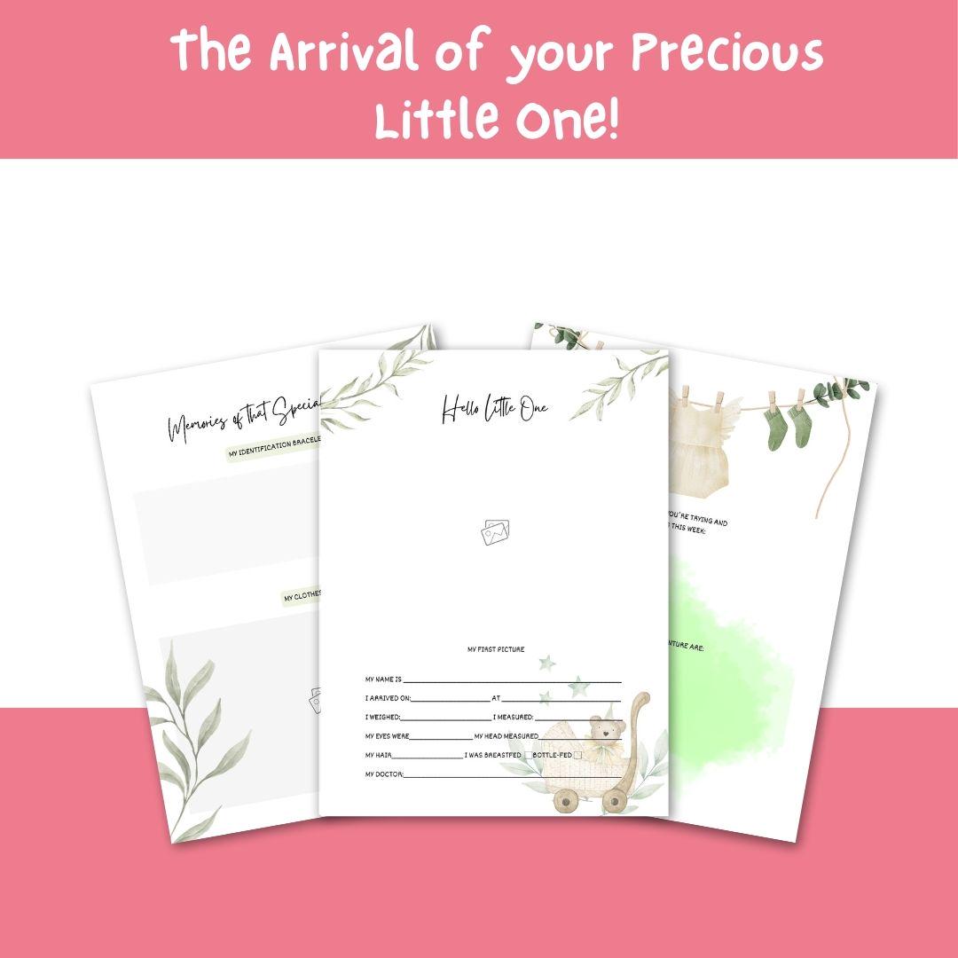 Baby Book, Printable Baby Book Pages, Baby Memory Book, Baby Book First ...