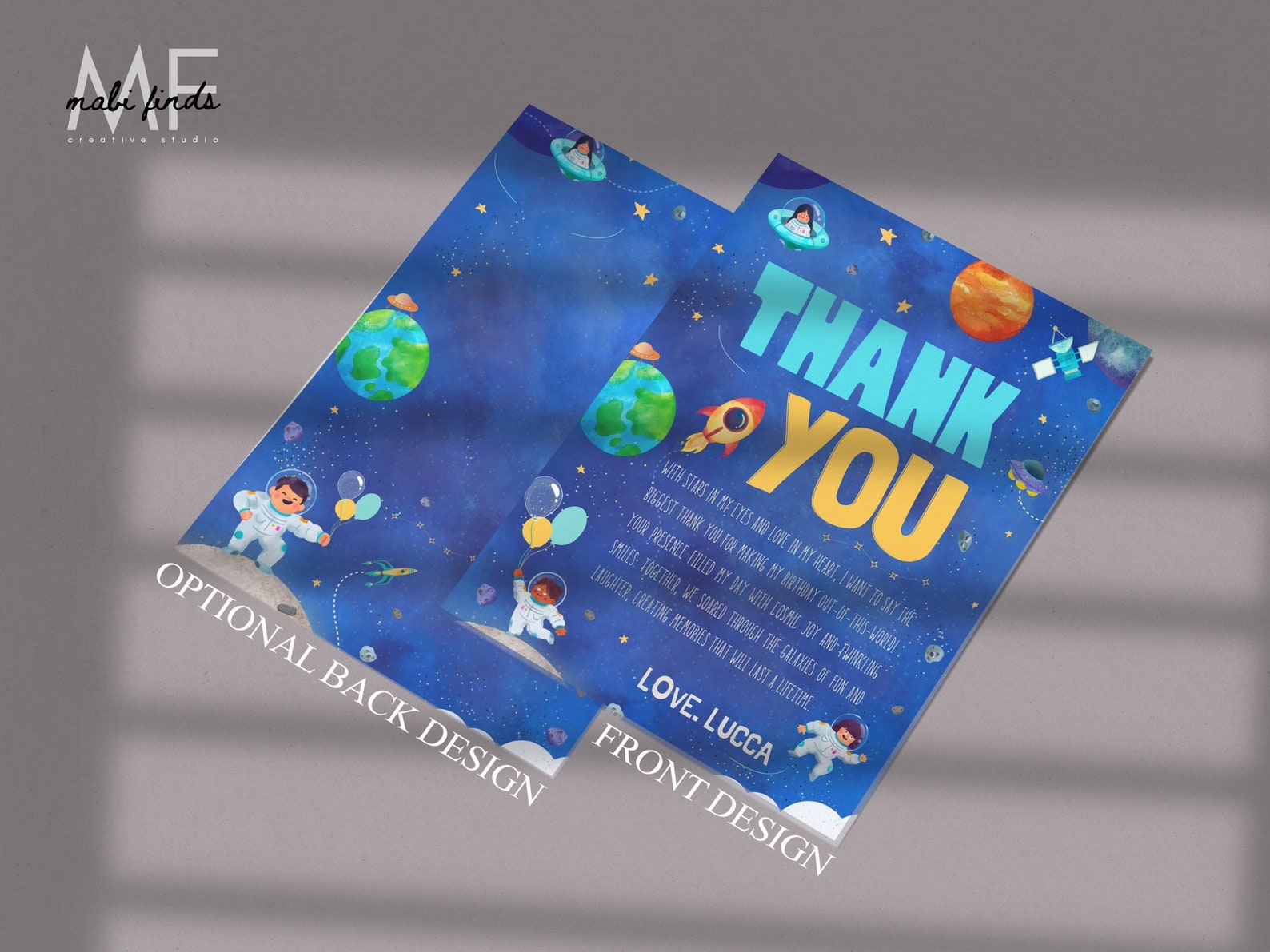 Editable Galaxy Party Birthday Invitation Space Galaxy Planet Thank You ...
