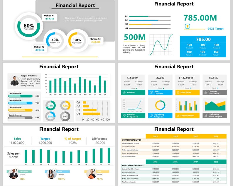 Financial Report Powerpoint Template, Financial Report Template ...