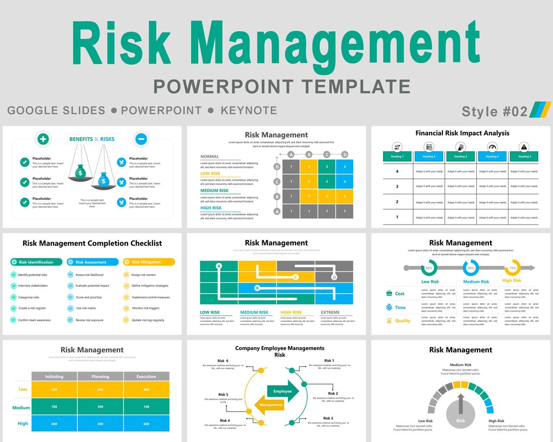 Risk Management Powerpoint Template, Enterprise Risk Management, Risk ...