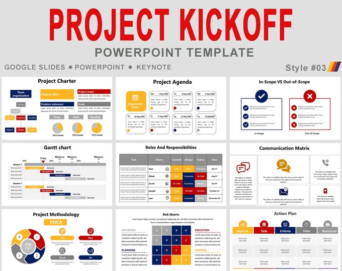 Project Kickoff Presentation Template, Project Kickoff Template ...