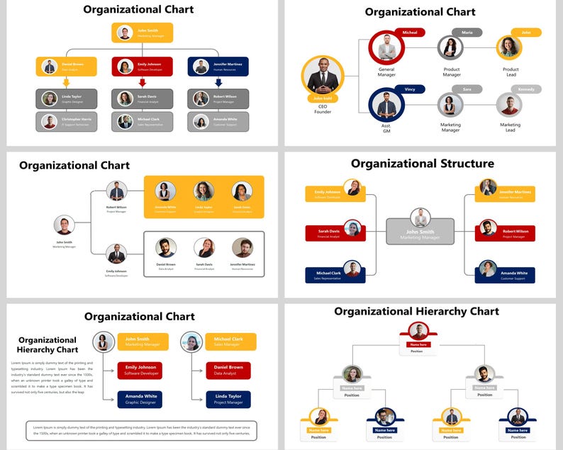Organizational Hierarchy Powerpoint Template, Organizational Hierarchy ...