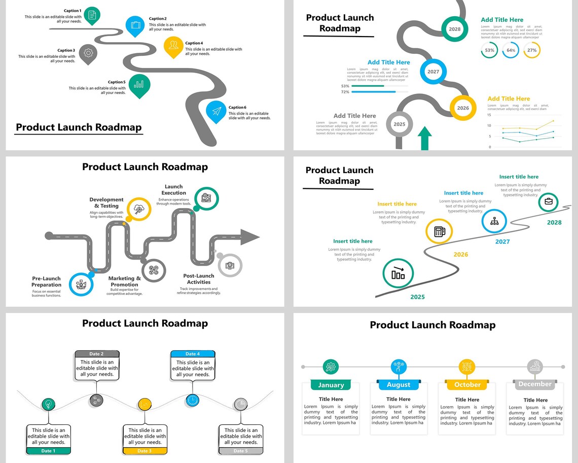 Product Launch ROADMAP Template, Product Launch TEMPLATE, Product ...