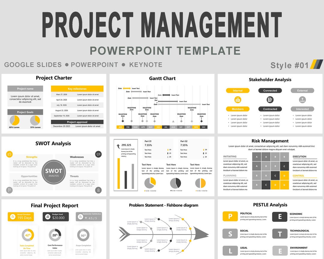 Project Management Powerpoint Template, Project Management Powerpoint ...