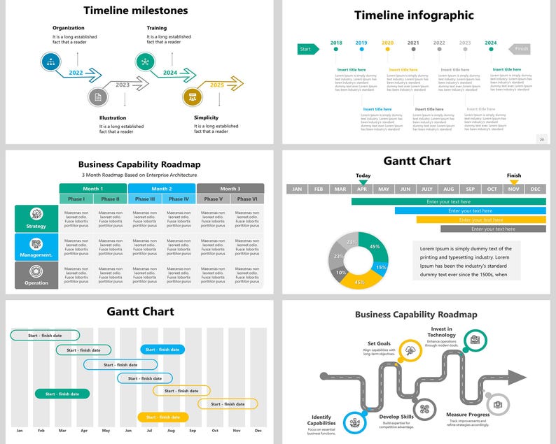 Gantt Chart Powerpoint Template, Gantt Chart for Powerpoint, Gantt ...