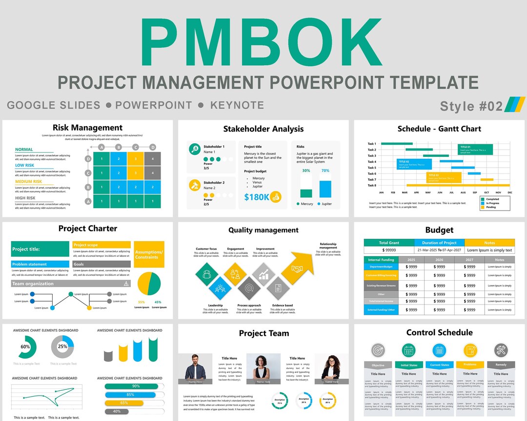 PMBOK Powerpoint Template, Project Management Powerpoint Template ...