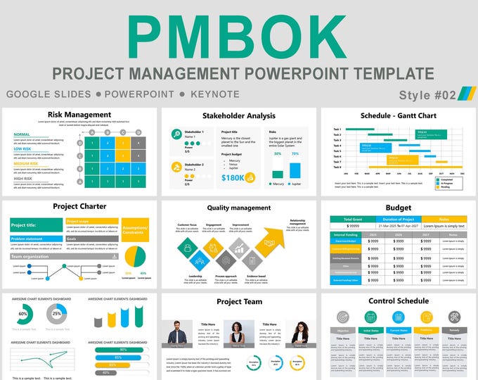 PMBOK Powerpoint Template, Project Management Powerpoint Template ...