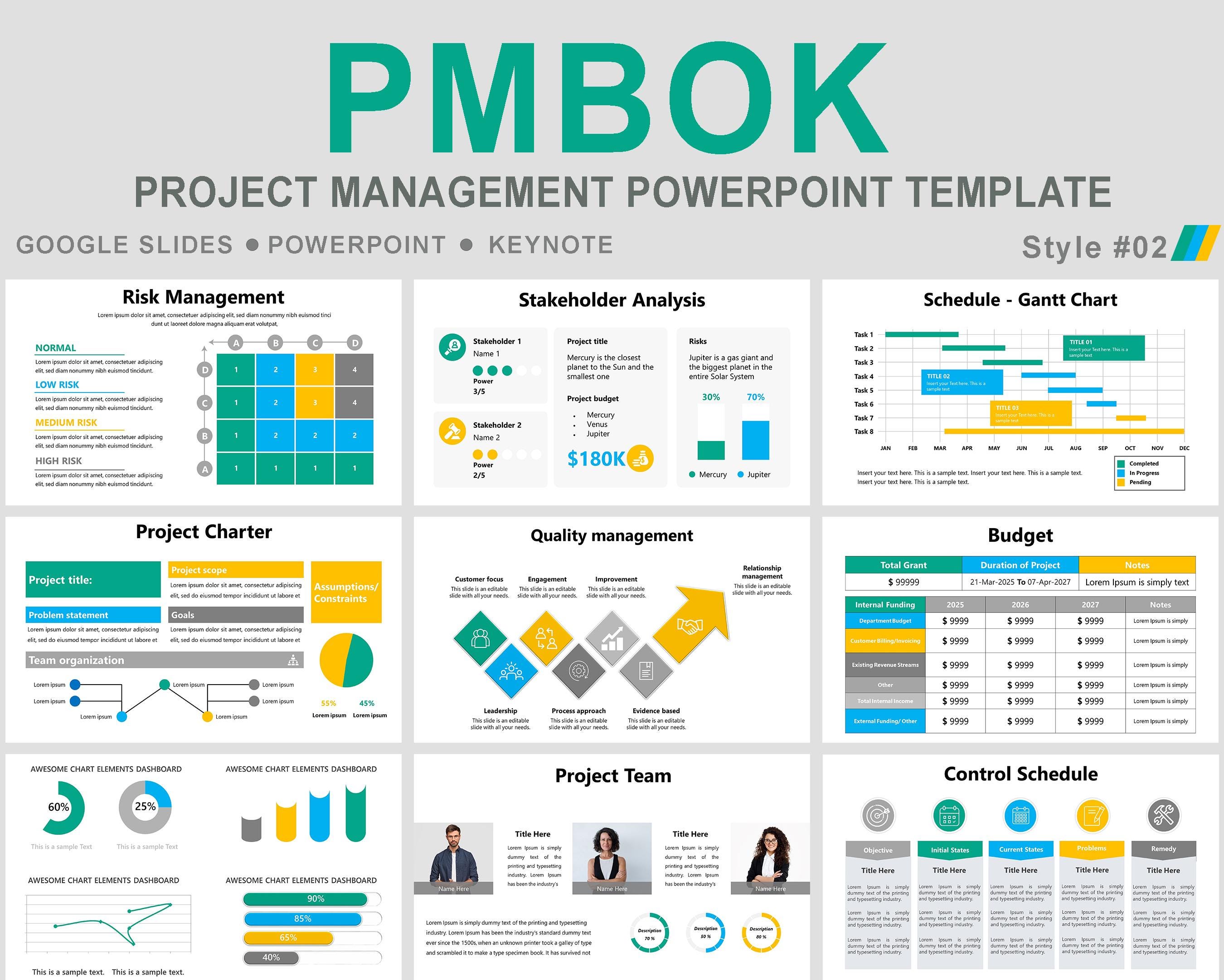 PMBOK Powerpoint Template, Project Management Powerpoint Template ...