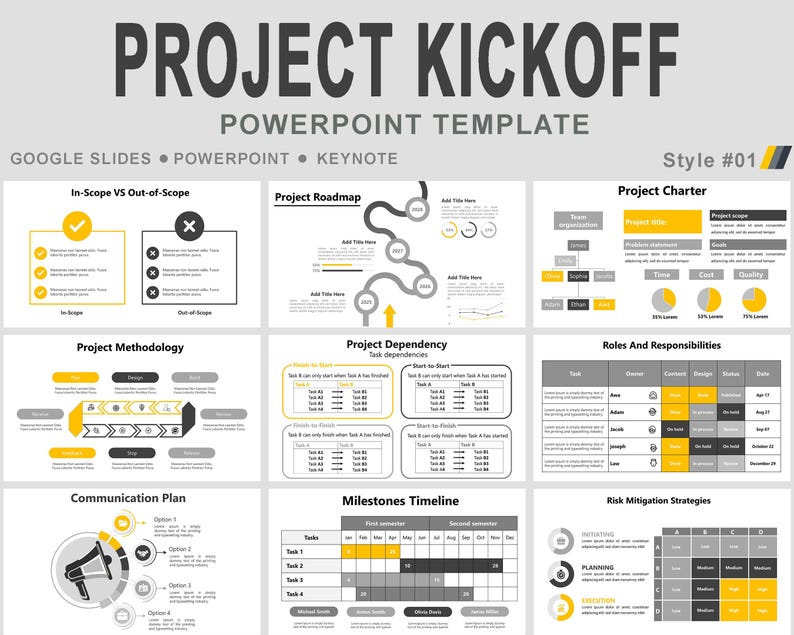 Project Kickoff Presentation Template, Project Kickoff Template ...