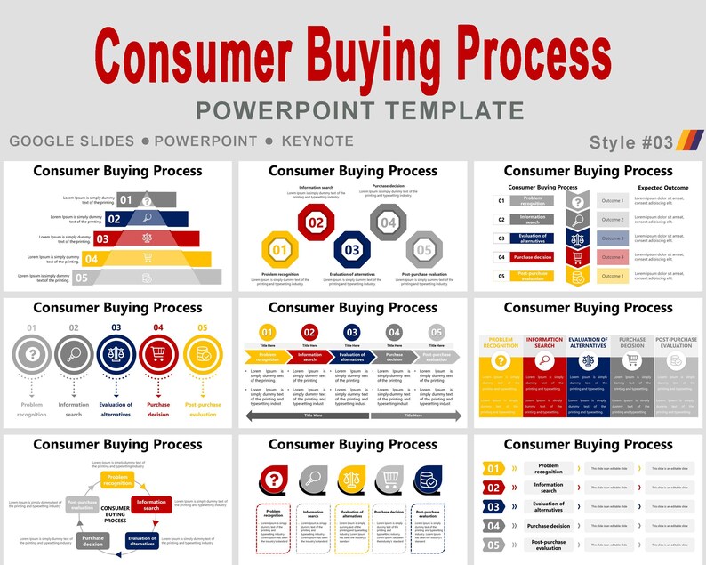 Consumer Buying Process Powerpoint Template, Consumer Buying Decision ...