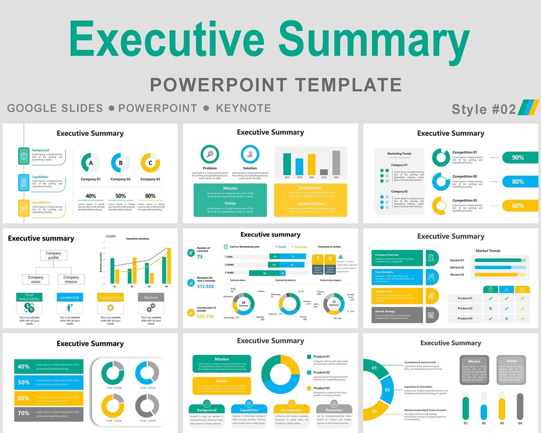 Executive Summary Powerpoint Template, Executive Summary Slide, Project ...