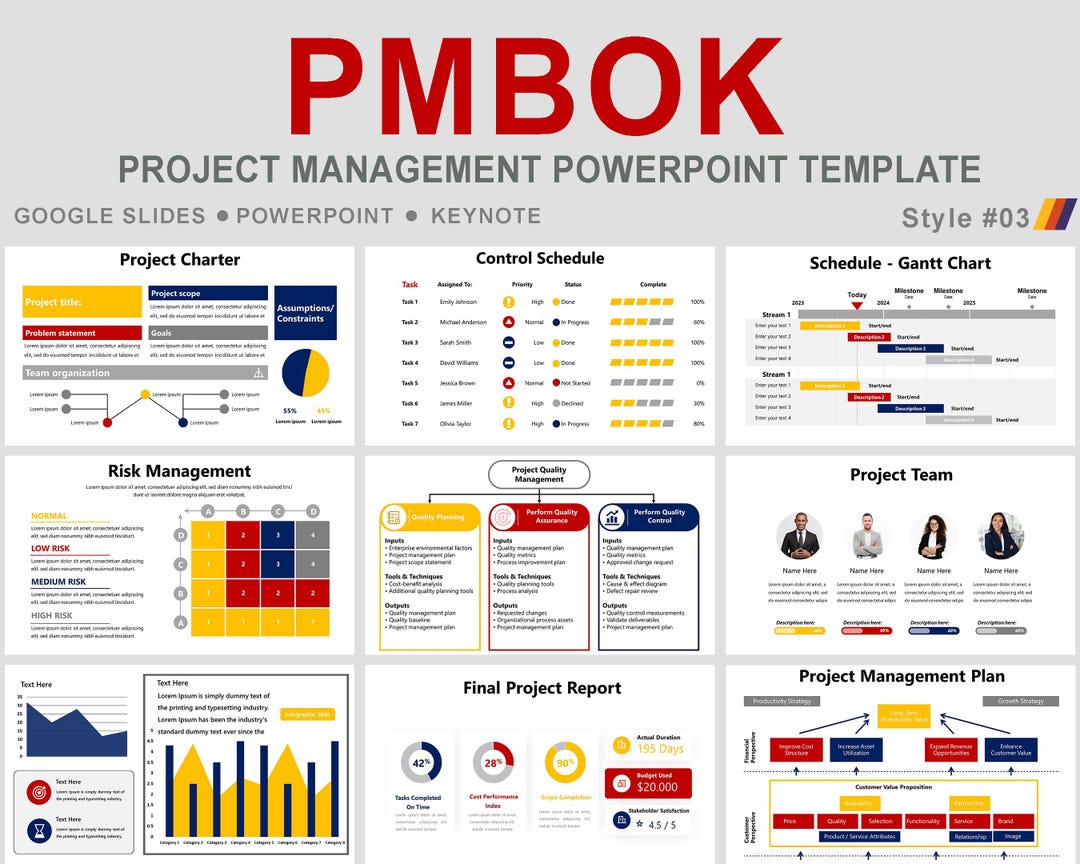 PMBOK Powerpoint Template, Project Management Powerpoint Template ...