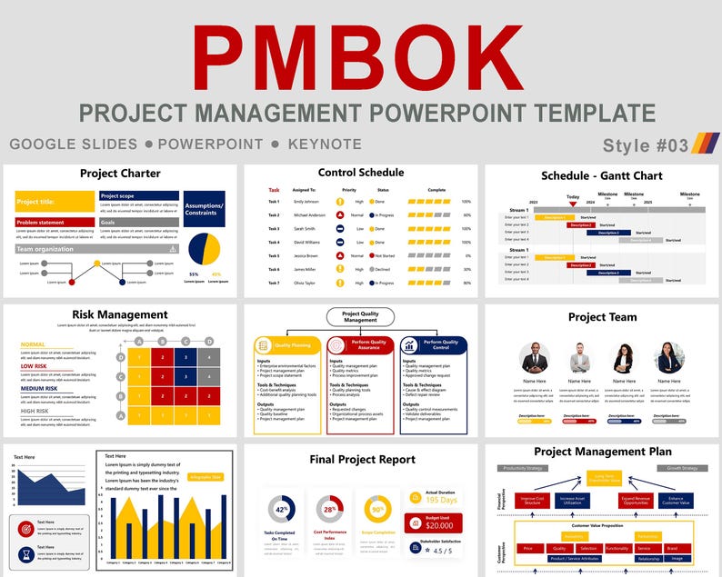 PMBOK Powerpoint Template, Project Management Powerpoint Template ...