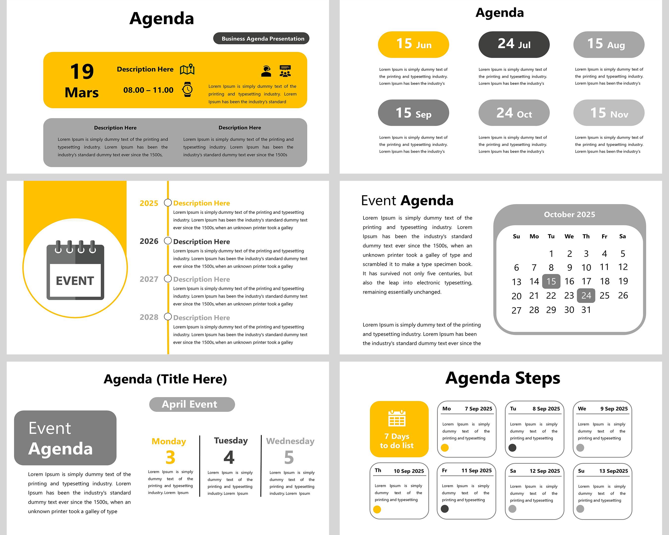 Agenda/calendar, Calendar Powerpoint Template, Agenda Template Ppt ...