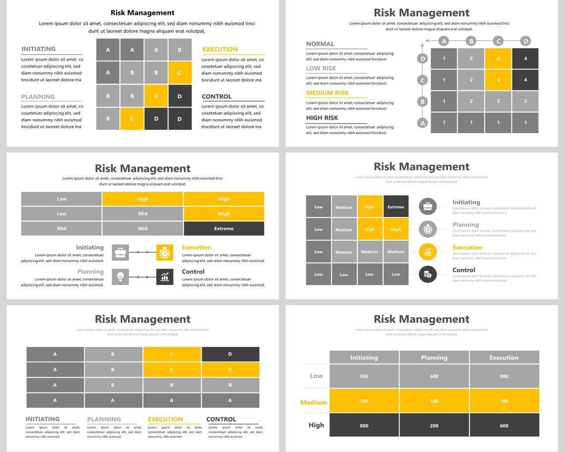 Risk Management Powerpoint Template, Enterprise Risk Management, Risk ...