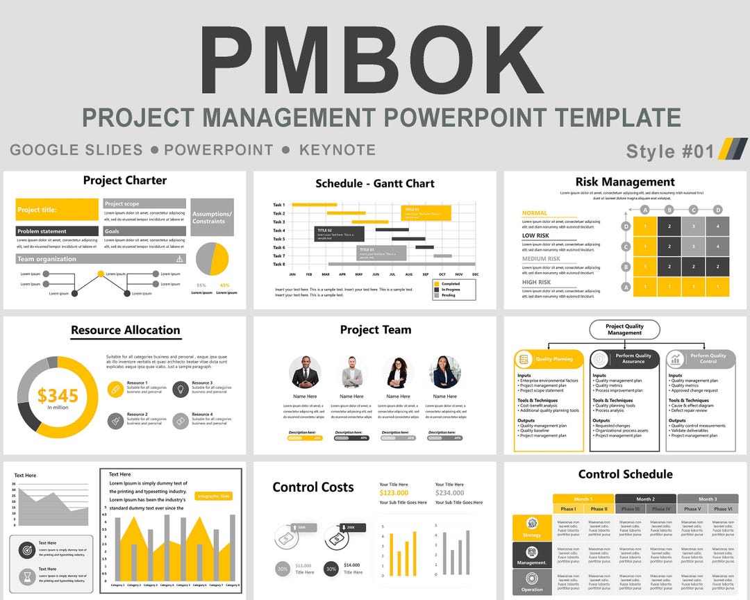PMBOK Powerpoint Template, Project Management Powerpoint Template ...
