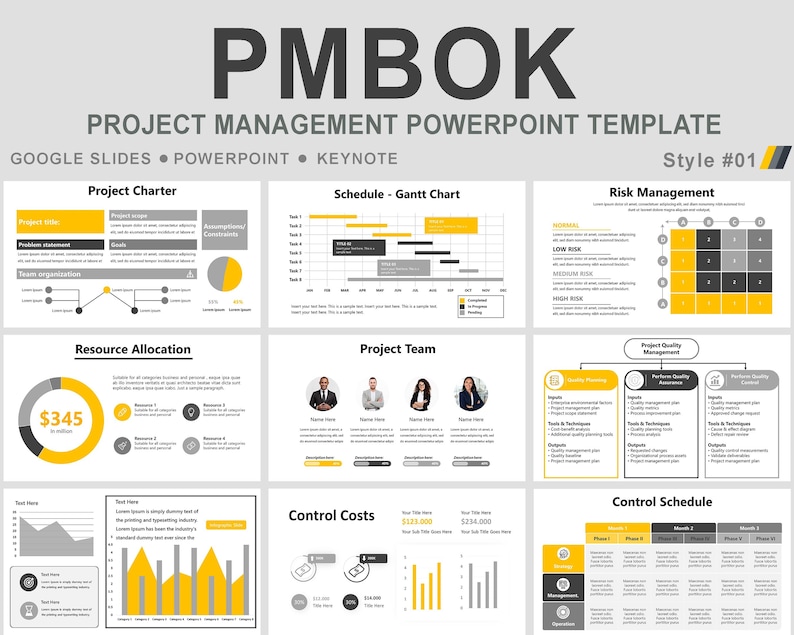 PMBOK Powerpoint Template, Project Management Powerpoint Template ...