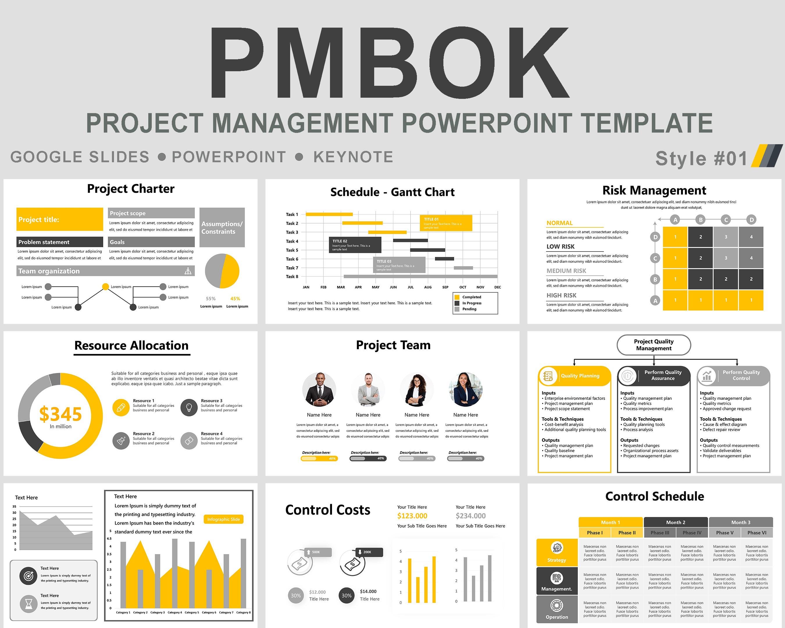 PMBOK Powerpoint Template, Project Management Powerpoint Template ...