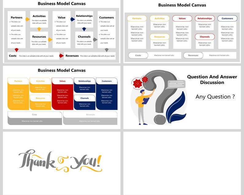 Business Model Canvas Powerpoint Template, Business Model Canvas ...